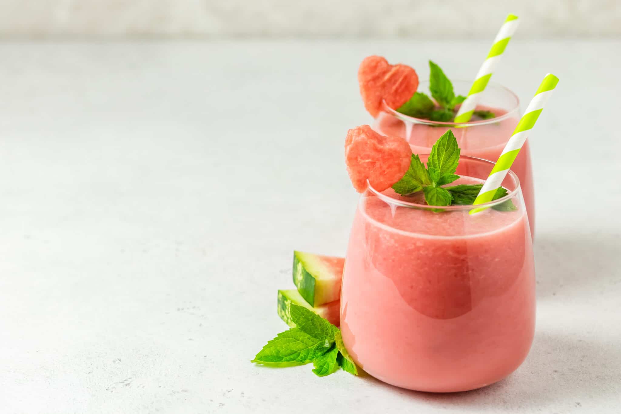 Easy Watermelon Protein Smoothie - I Live for Greens